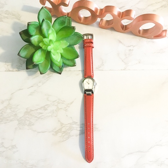 Coach | Accessories | Nwot Coach Pink Horseshoe Face Leather Watch ...